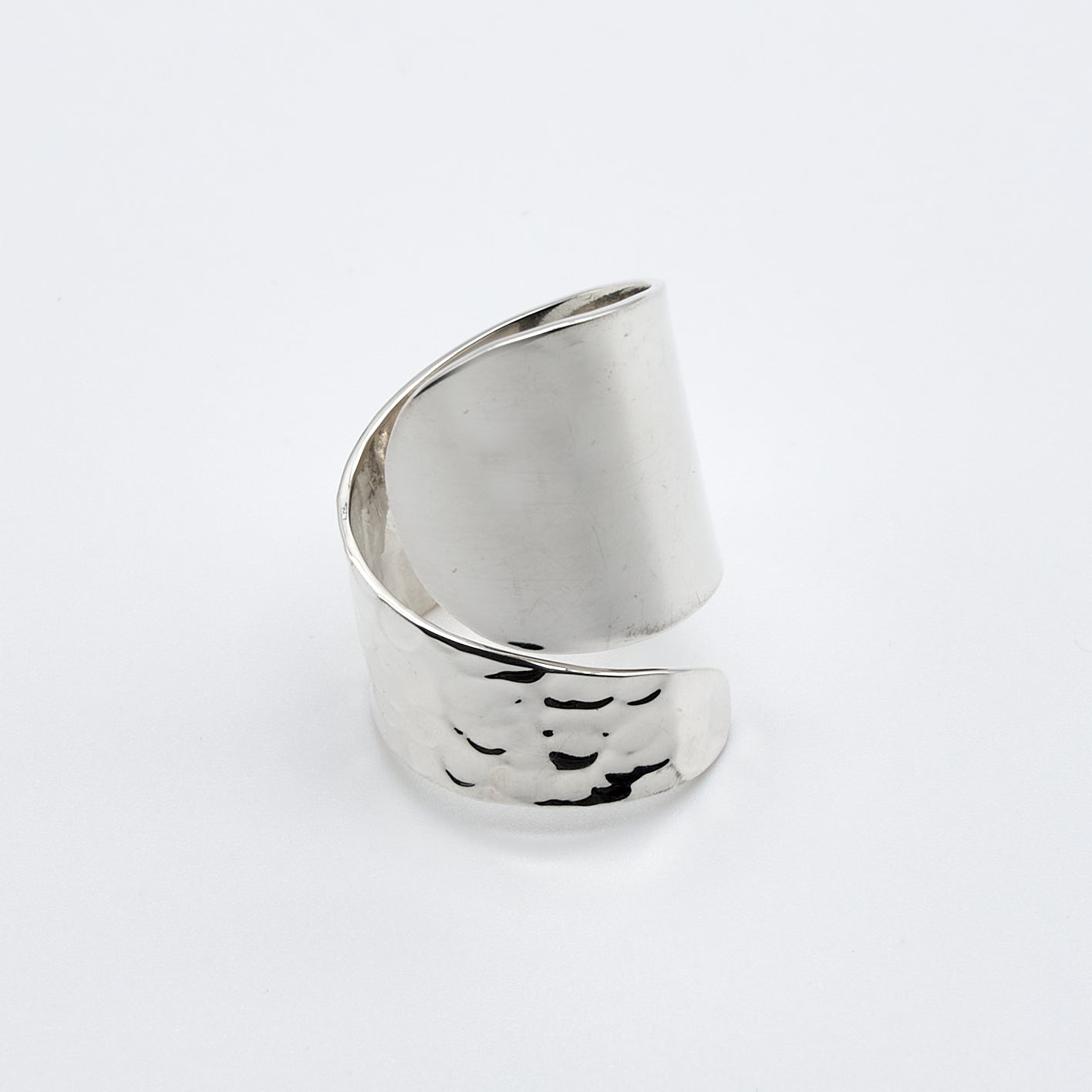 Pounded & Smooth Sterling Silver Ring | Handmade | Renata Rubio 92.5